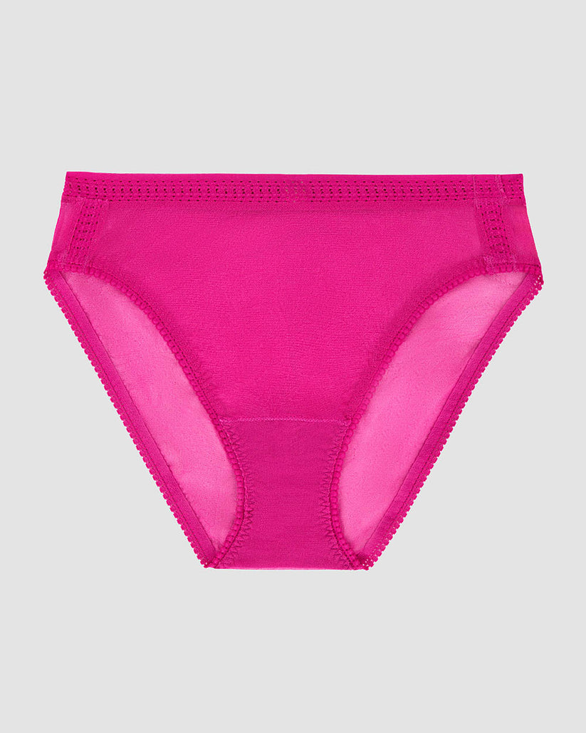 Gossamer Mesh Hi Cut Brief Underwear - Sweet Fuchsia – On Gossamer